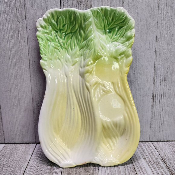 Unknown | Dining | Vintage Celery Shaped Ceramic Relish Serving Dish ...